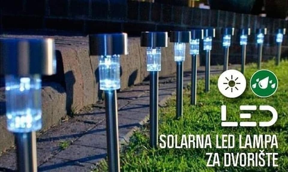 Set od 10 SOLARNIH baštenskih LED lampi