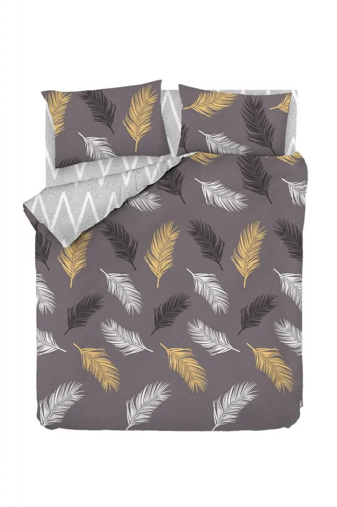 L'essentiel Maison Olivia Gold vPoly Set prekrivač i 2 jastučnice, 240 x 220 cm, Sivi