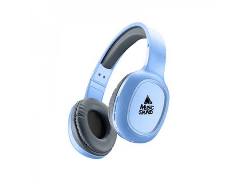 Bluetooth slusalice sa mikrofonom Music Sound plave