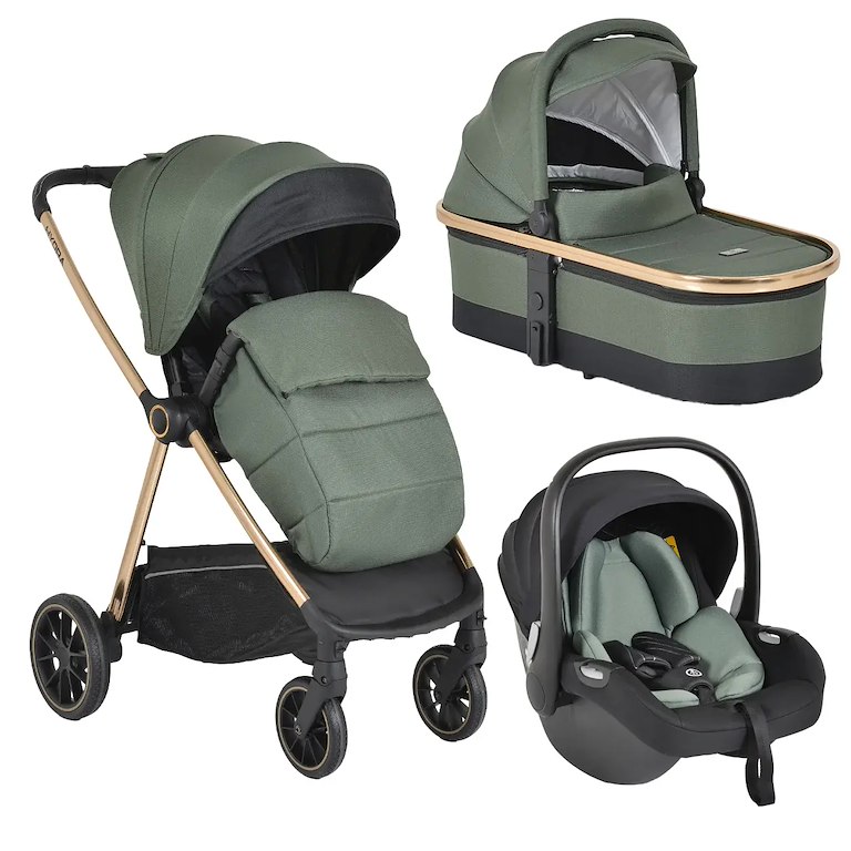 CANGAROO Kolica za bebe Hydra, 3u1, I-Size, Zelena