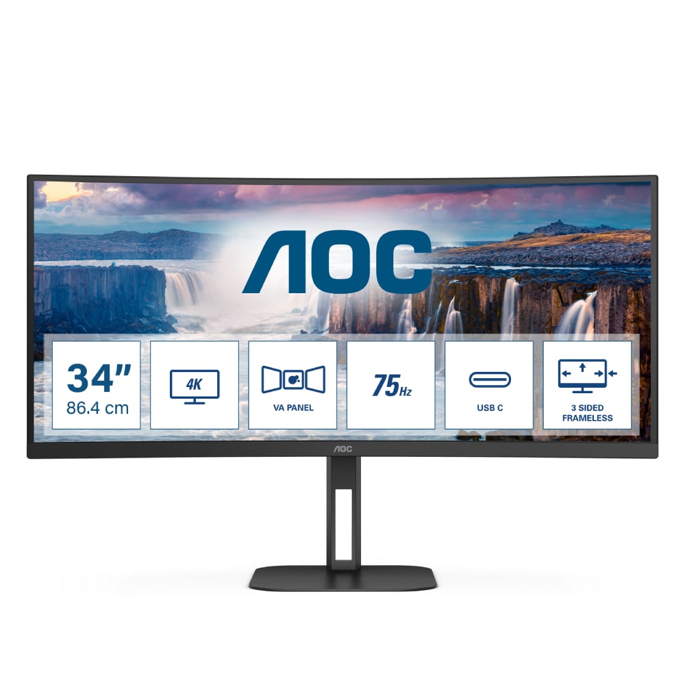 AOC 34" VA CU34V5C/BK Monitor