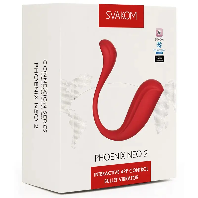 SVAKOM Phoenix Neo 2 Vibrator, 11 režima vibracije, Crveni