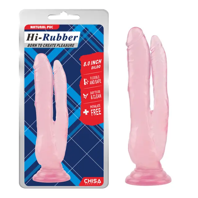 Dildo za duplu penetraciju, Roze, 20 cm