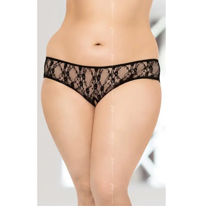 Ženske sexy gaćice 2472, Plus Size, Crne