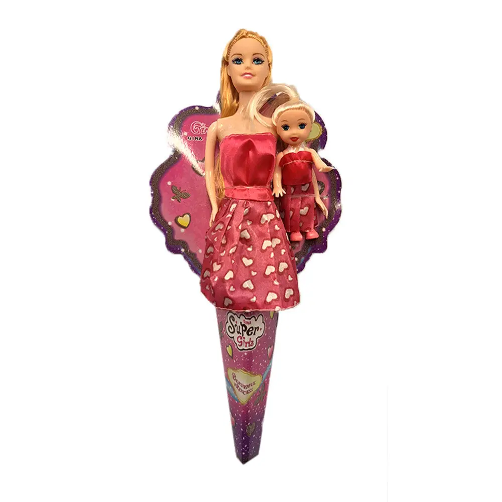 Gina Dečija lutka Cvetna vila sa devojčicom, 29cm, Plava kosa