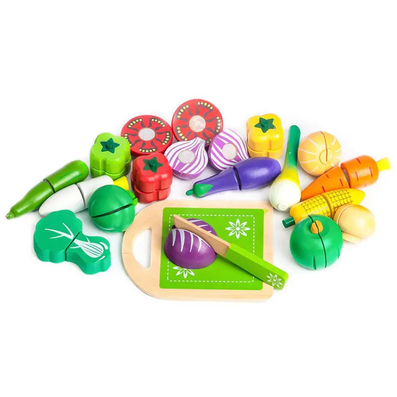 ECO TOYS Drveno povrće set 20/1, Šareno