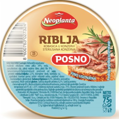 PASTETA RIBLJA NEOPLANTA 75G
PASTETA RIBLJA NEOPLANTA 75G