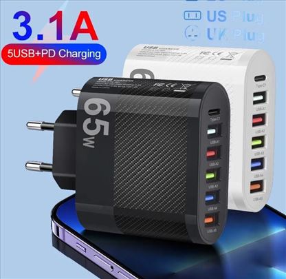 3.1 A 5 USB Portova Punjač PD Adapter Za Punjenje