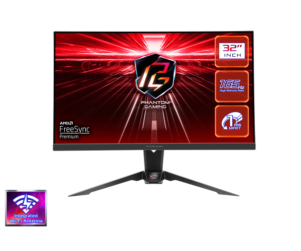 MONITOR 31.5″ ASROCK PG32QF2B VA 2560×1440/165HZ/1MS/2XHDMI/DP/AMD FREESYNC