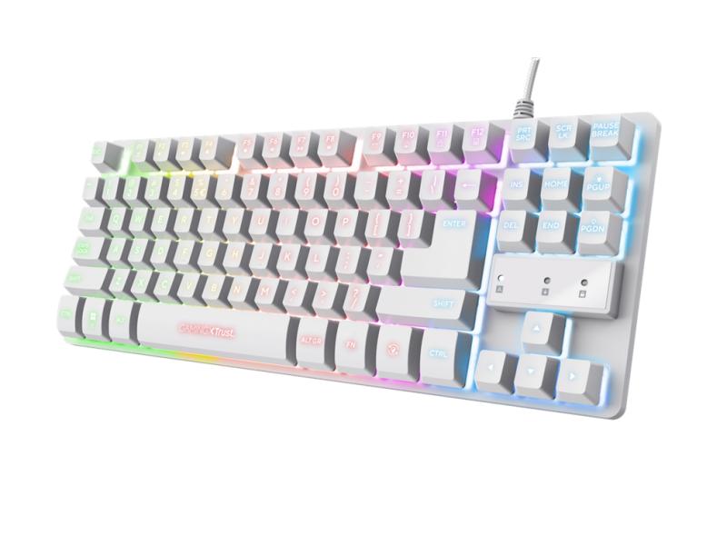 TRUST GEJMERSKA TASTATURA ŽIČNA/RGB/BELA THADO GXT833