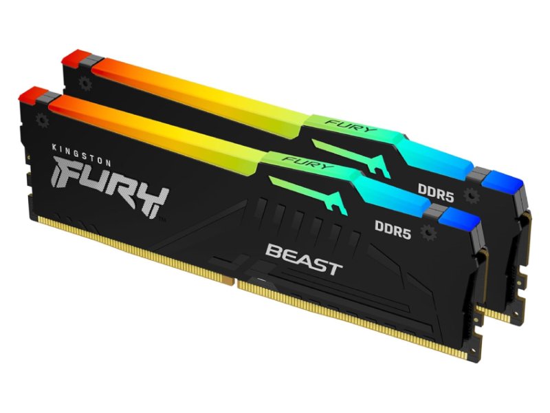 KINGSTON DIMM DDR5 32GB 2X16GB KIT 6800MT/S KF568C34BBEAK2-32 FURY BEAST BLACK RGB EXPO