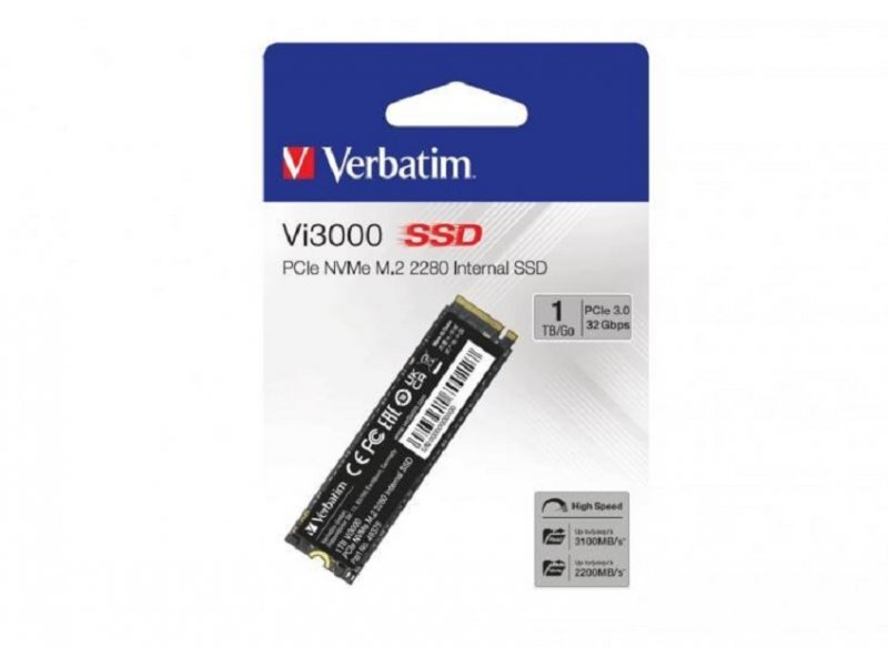 VERBATIM VI3000 PCIE NVME M.2 SSD 1TB (49375)