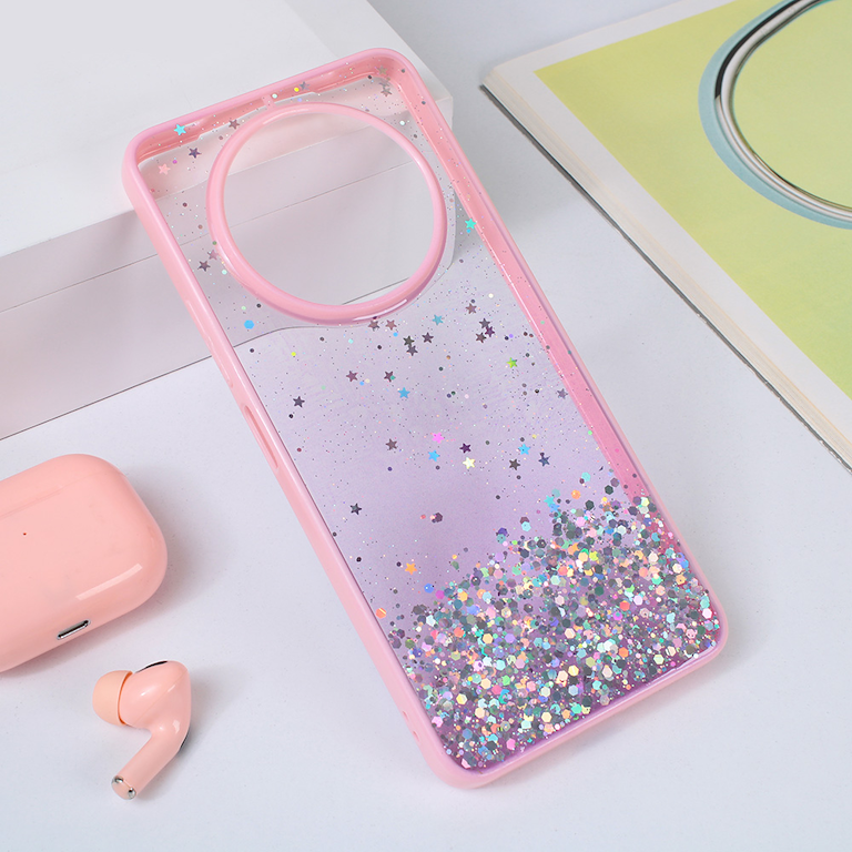 Maska Frame Glitter za Xiaomi Redmi A3 roze