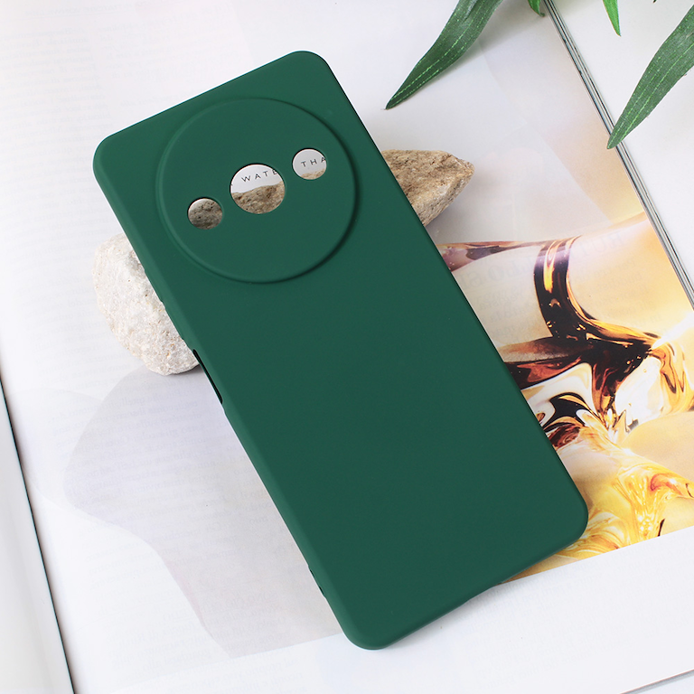 Maska Teracell Soft Velvet za Xiaomi Redmi A3 tamno zelena