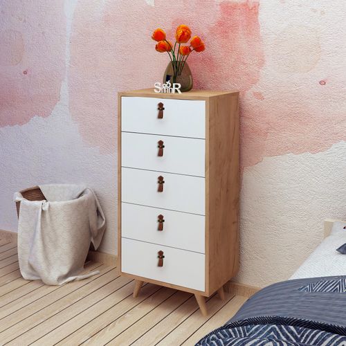 Hanah Home Frenzu Oak White Dresser