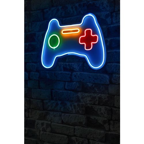 Wallity Play Station Gaming Controller - Plava višebojna dekorativna plastična LED rasveta