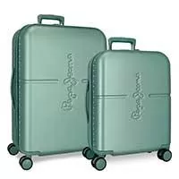 Koferi za putovanja 70cm i 55cm Pepe Jeans Highlight green 76895
