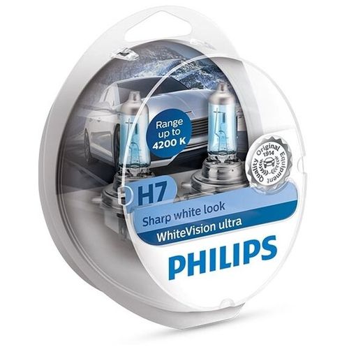 Sijalica H7 + W5W +60% PHILIPS White Vision Ultra Set 2 + 2 kom,