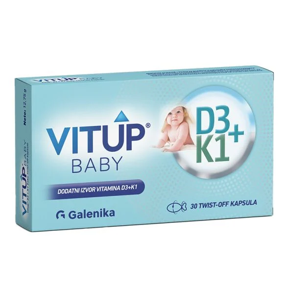 VitUp® baby D3 + K1 twist off kaps. 30kom