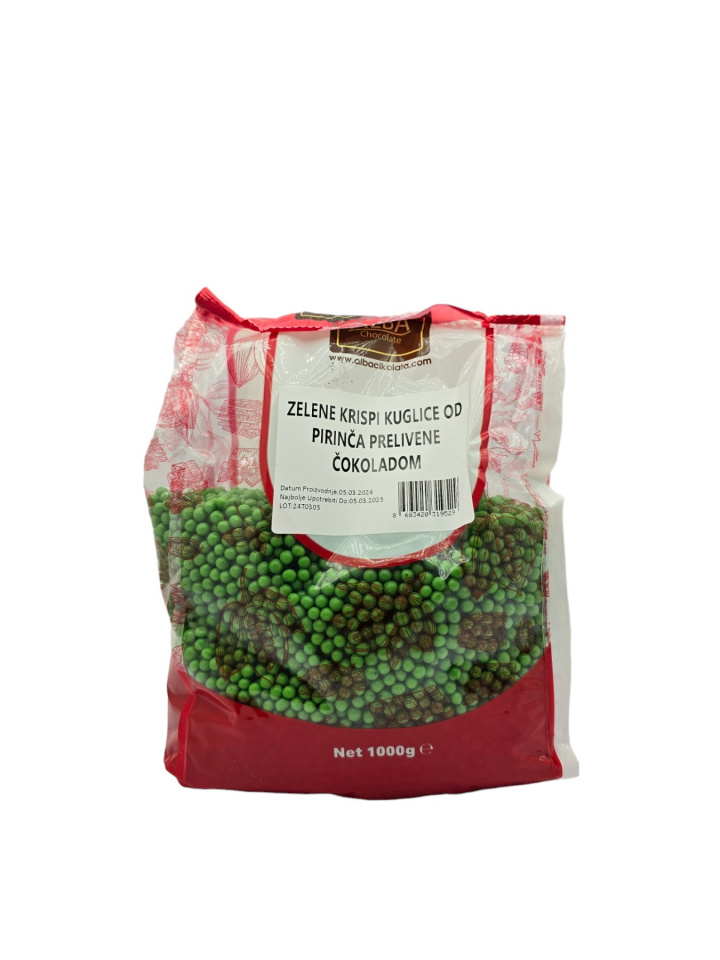 Zelene krispi perle 1kg