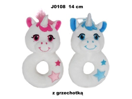 Jednorog zvečka plišana 14 cm 154064N