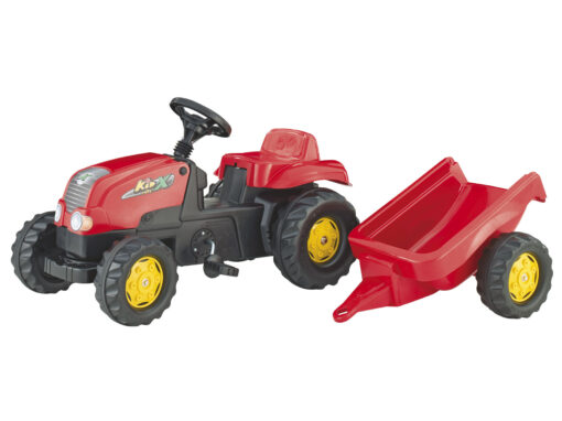 Traktor na pedale sa prikolicom Rolly kid crveni 012121
