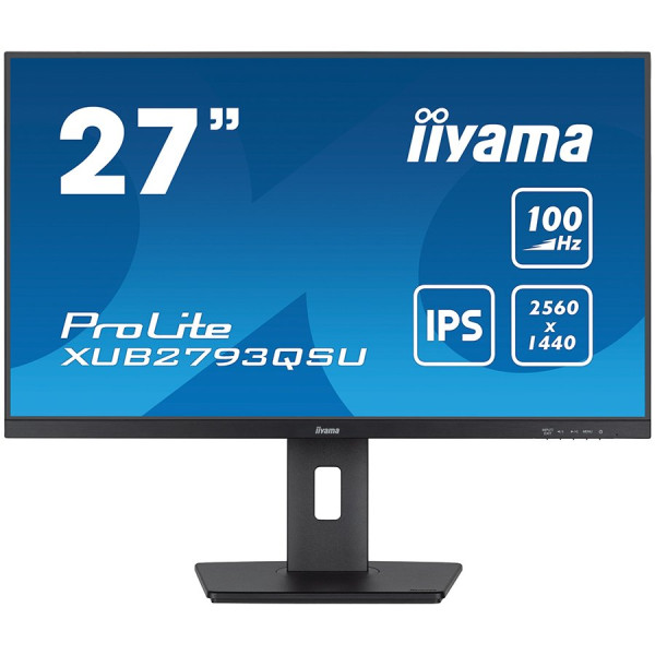 IIYAMA Monitor LED XUB2793QSU-B6 27'' WQHD IPS 2560 x 1440 100Hz 16:9 250 cdm