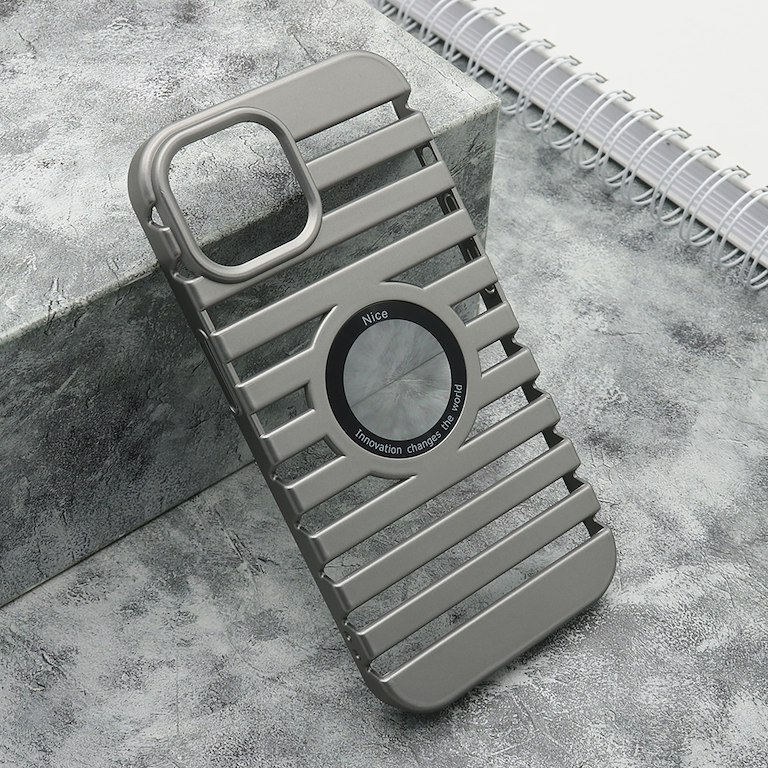 Futrola LINES LOGO CUT za iPhone 15 (6.1) siva