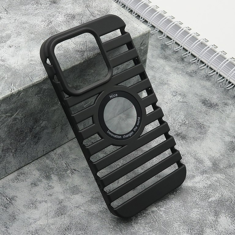Futrola LINES LOGO CUT za iPhone 15 Pro (6.1) crna
