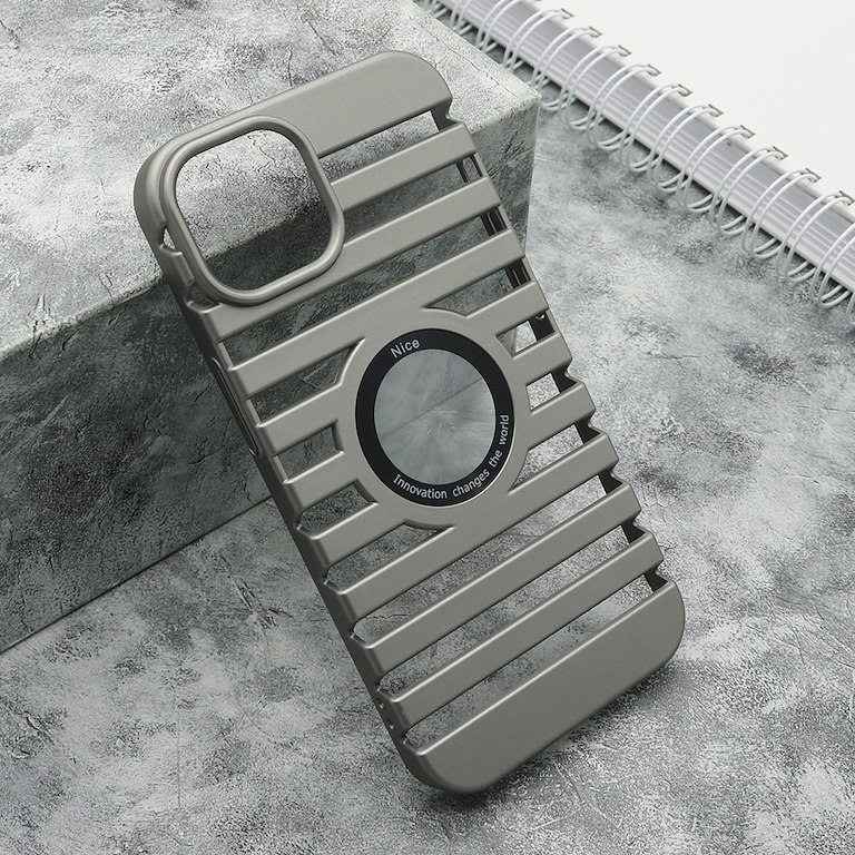 Futrola LINES LOGO CUT za iPhone 13 (6.1) siva