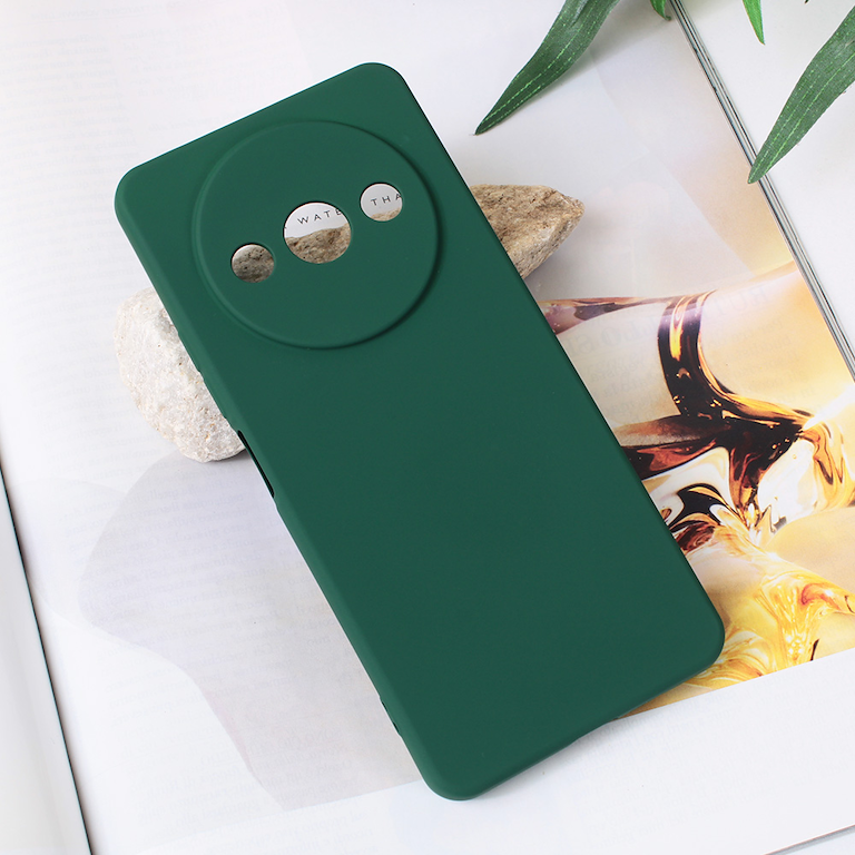 Maska(futrola) Teracell Soft Velvet za Xiaomi Redmi A3 tamno zelena
