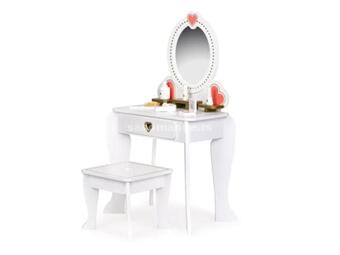 ECO TOYS Veliki sto za šminkanje sa ogledalom za decu