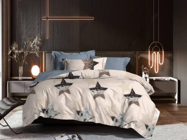 Posteljina za krevet sa Dve jastučnice – Zvezde