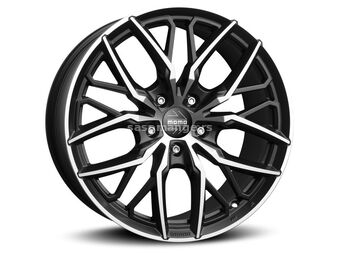 Alu felna 20X10.0 5/112 ET35 79.6 Momo Spider Matt Black Polished