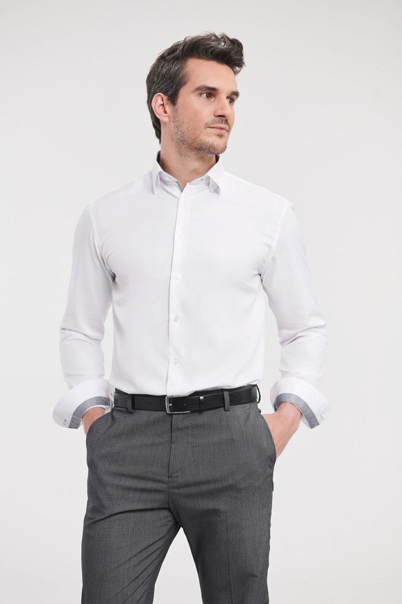 RUSSELL EUROPE CONTRAST HERRIGBONE SHIRT, moderna košulja