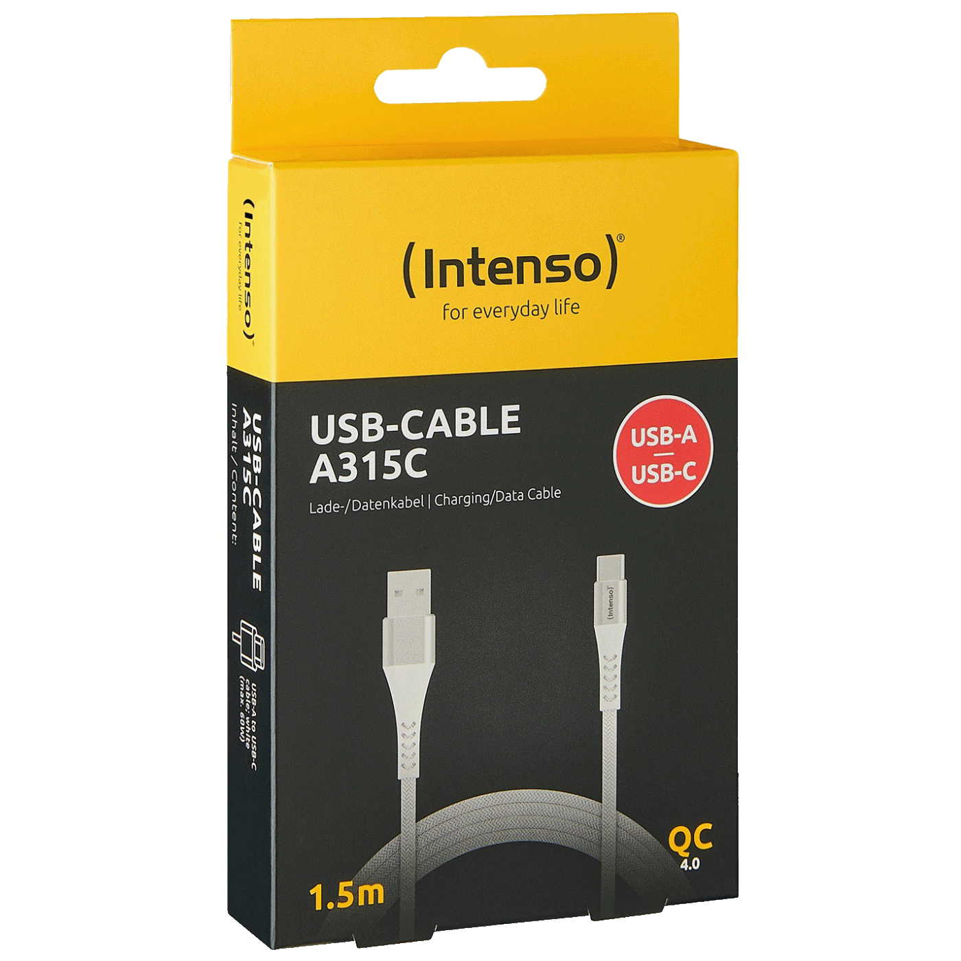 (Intenso) USB kabl za smartphone, USB-A to USB type C, 1.5 met. – USB-Cable A315C