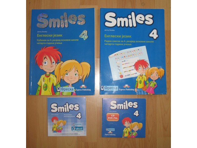 4. SMILES 4 ENGLESKI UDZBENIK + RADNA + 2 CD