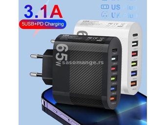 3.1 A 5 USB Portova Punjač PD Adapter Za Punjenje