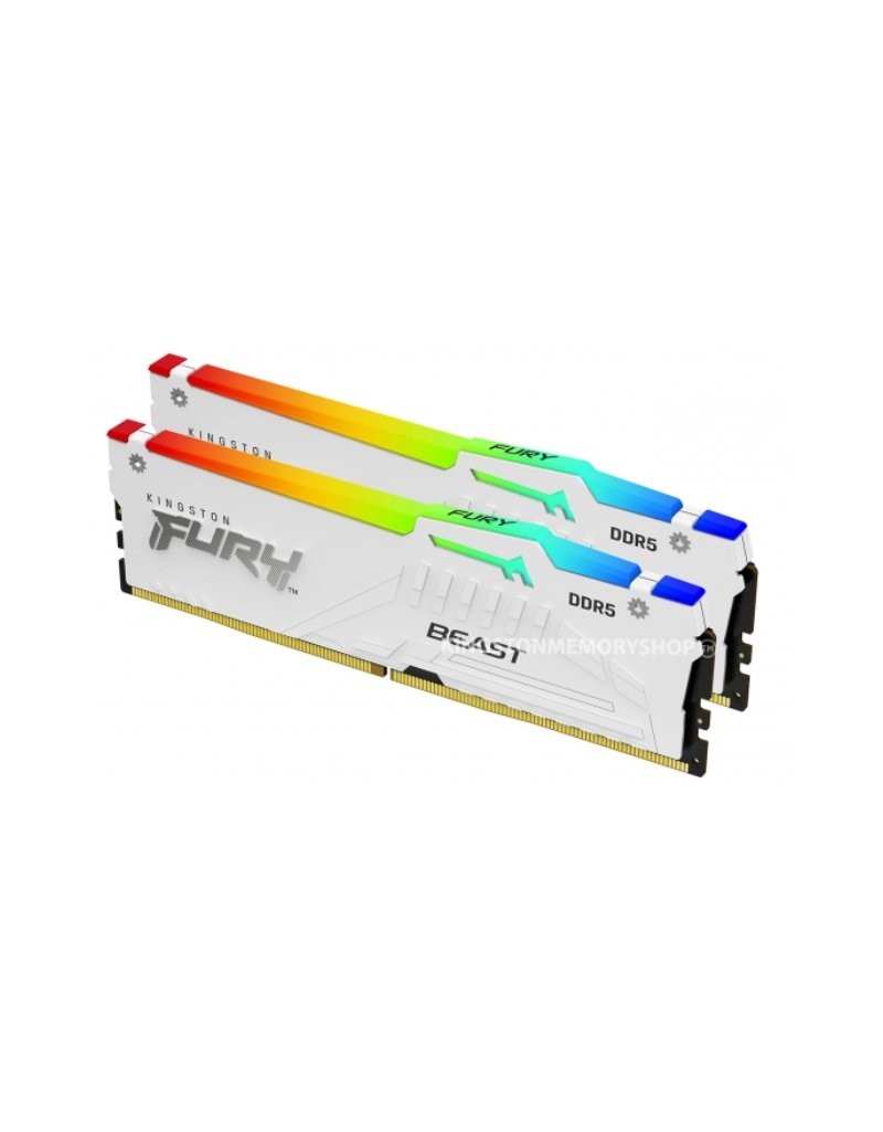 KINGSTON DIMM DDR5 32GB (2x16GB kit) 6800MT/s KF568C34BWEAK2-32 FURY Beast White RGB EXPO