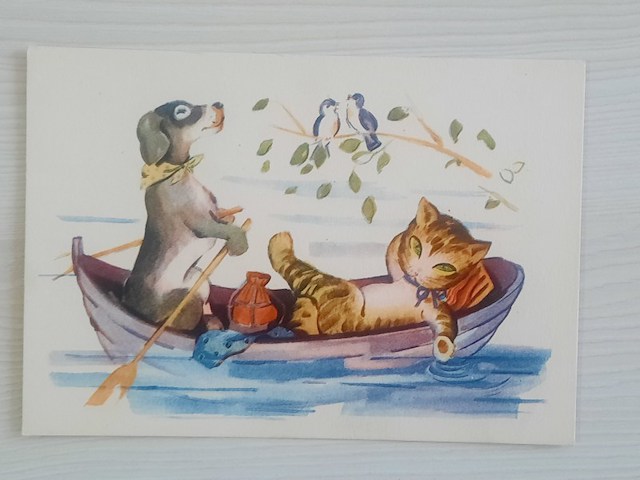 Kuca i Maca u čamcu
