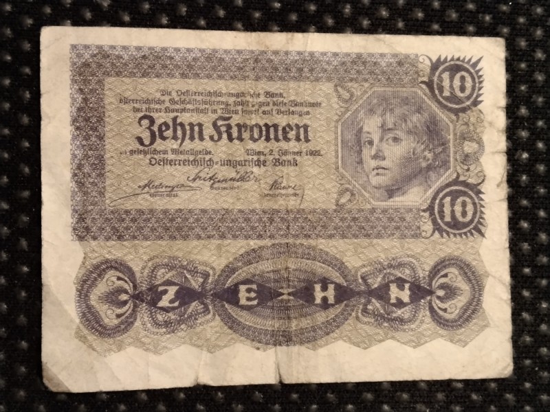 10 kruna 1922 austrija