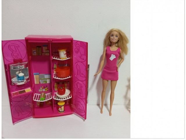 Mattel Barbie lutka frizider za lutke i sitnice