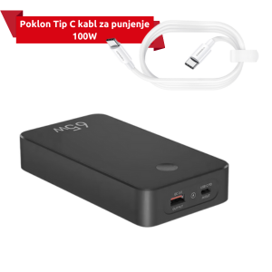 Powerbank za laptop Libower LP-P5 65W 18000mAh fast charger crni