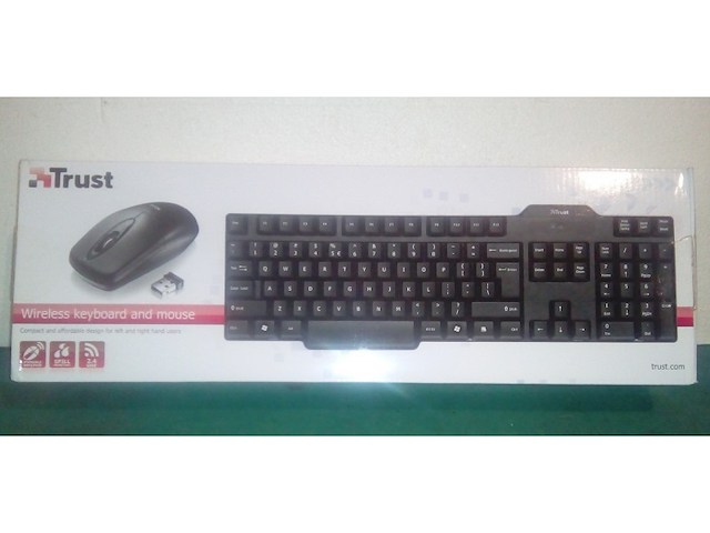 Trust wireless keyboard mouse, bezicna tastatura i mis