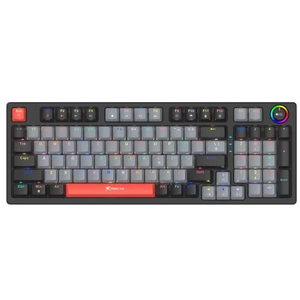 Tastatura Xtrike GK987G RGB osvetljenje, plavi svčevi, USB, mehanička