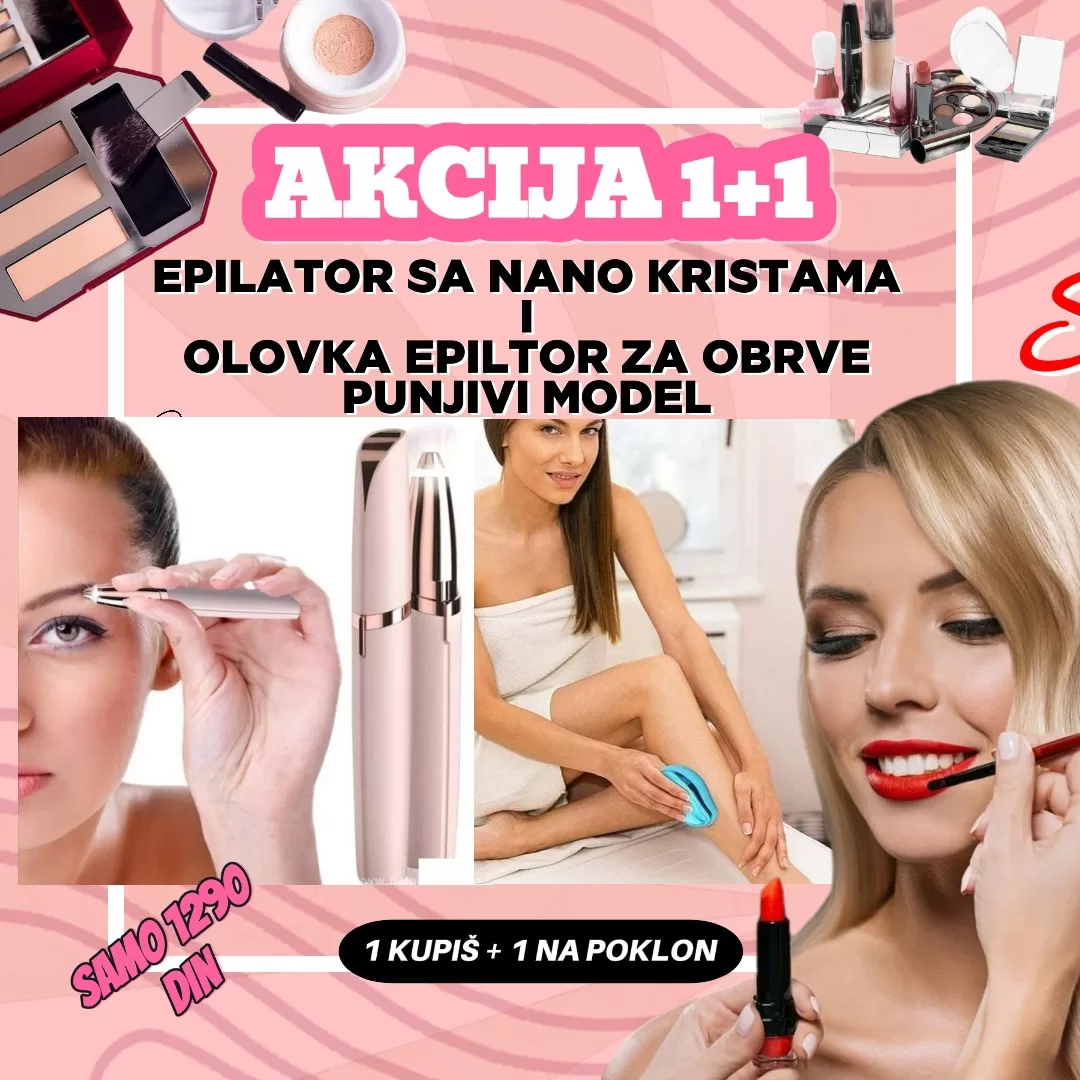 Epilator sa nano kristalima + olovka epilator punjivi model