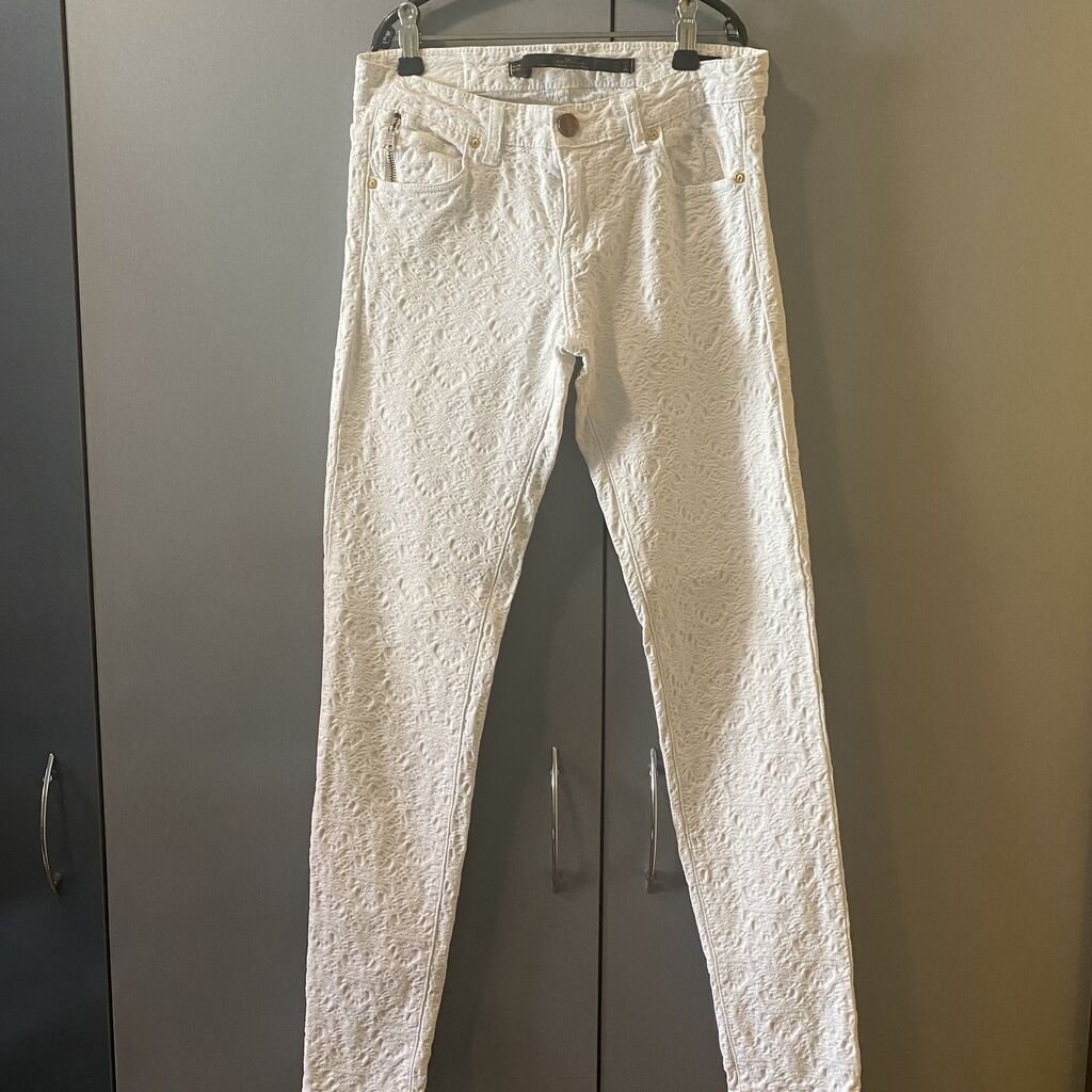 Pantalone Zara, XS (EU 34), bоја - Bela
