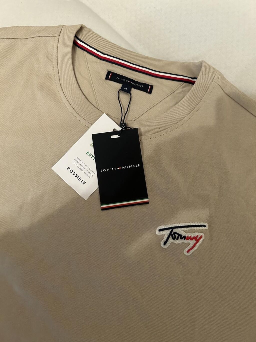 Men's T-shirt Tommy Hilfiger, XL (EU 42), bоја - Bež