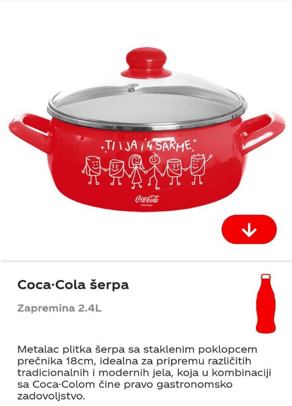 Coca Cola Koka Kola Metalac šerpa 2022. NOVO Novo nekorišćeno
