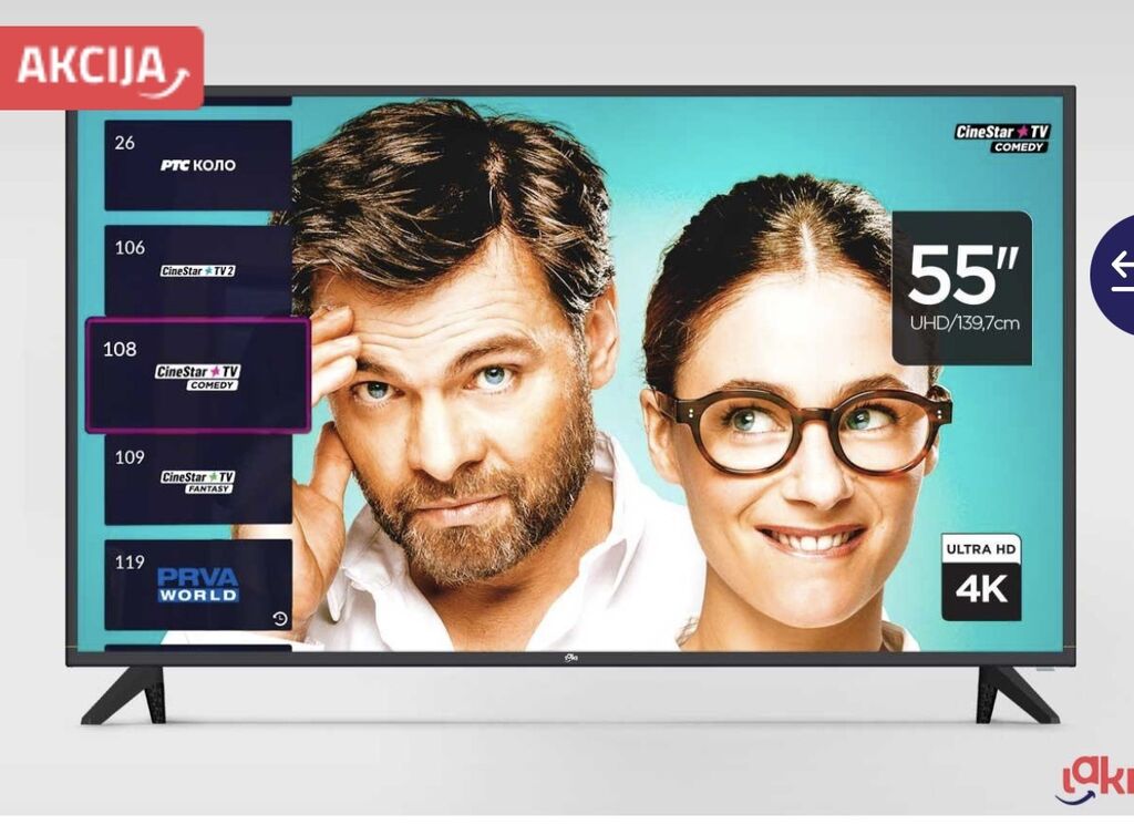 TV smart 55 Incha Laki Televizor je nov neraspakovamo U kutiju